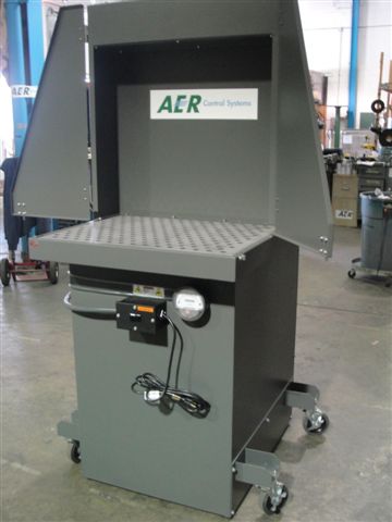 AER Portable Fume Extraction Booth Downdraft Table
